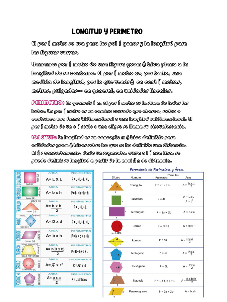Longitud y Perimetro | PDF