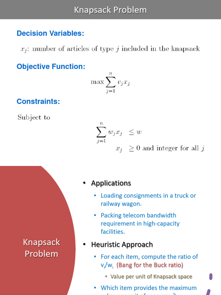 Session-4-Knapsack+TSP (Heuristics) | PDF | Mathematical Optimization | Applied Mathematics