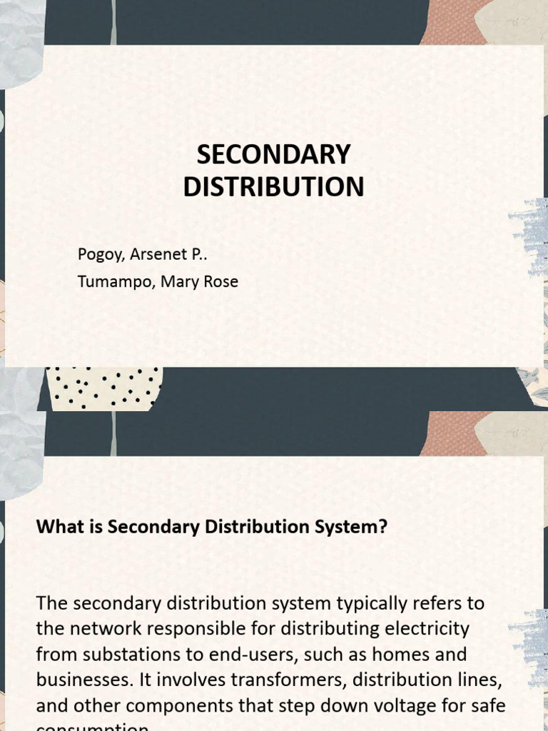 SECONDARY DISTRIBUTION | PDF | Electric Power Distribution | Electrical ...