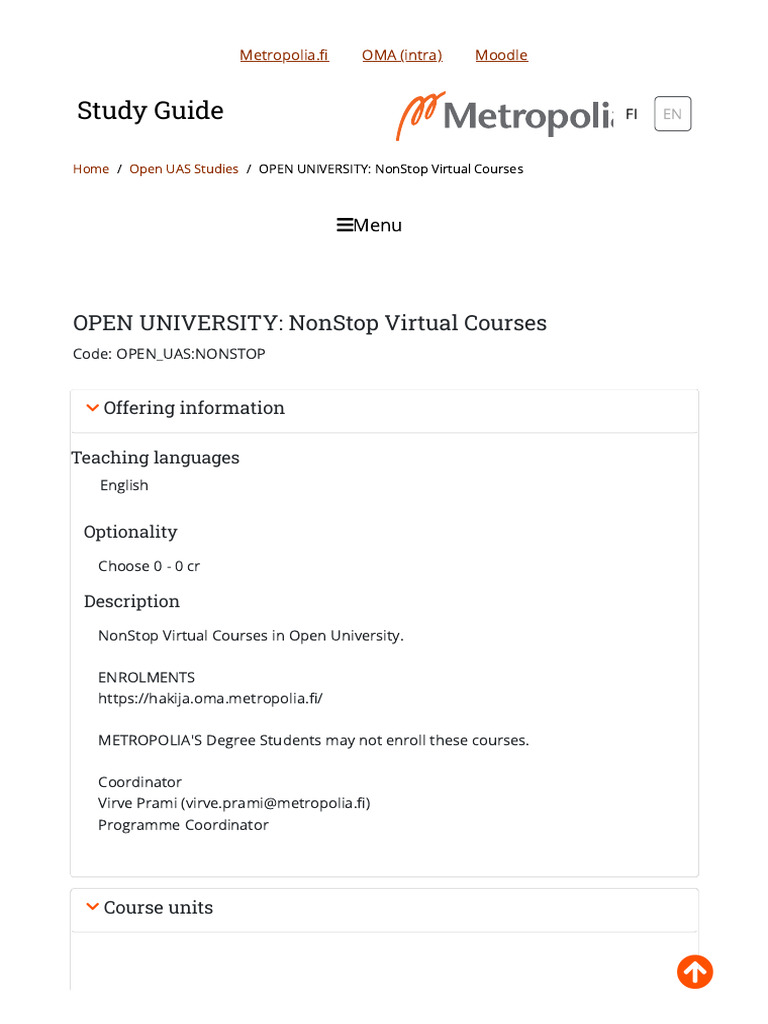 OPEN UNIVERSITY - NonStop Virtual Courses - Study Guide, Metropolia | PDF | Computer Programming ...
