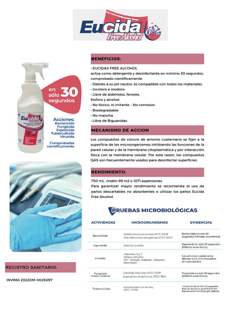 Ficha Técnica Eucida FreeAlcohol - 20240312 - 020905 - 0000 | PDF | Agua | Química