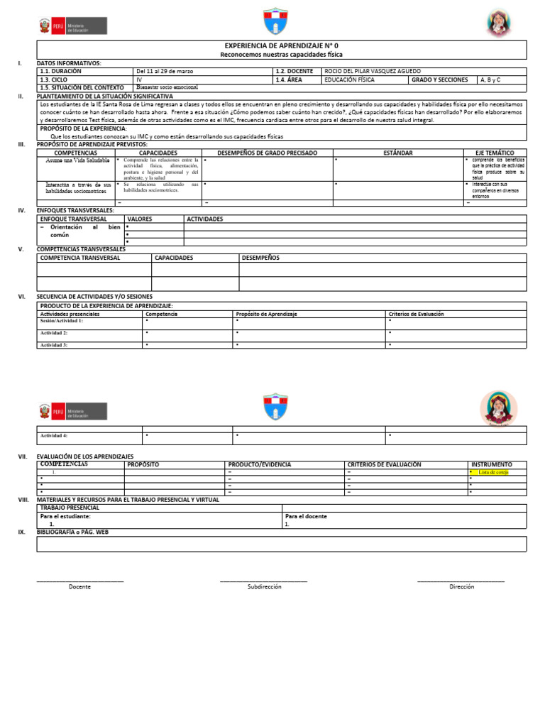 Eda Diagnistico | Descargar gratis PDF | Aprendizaje | Evaluación