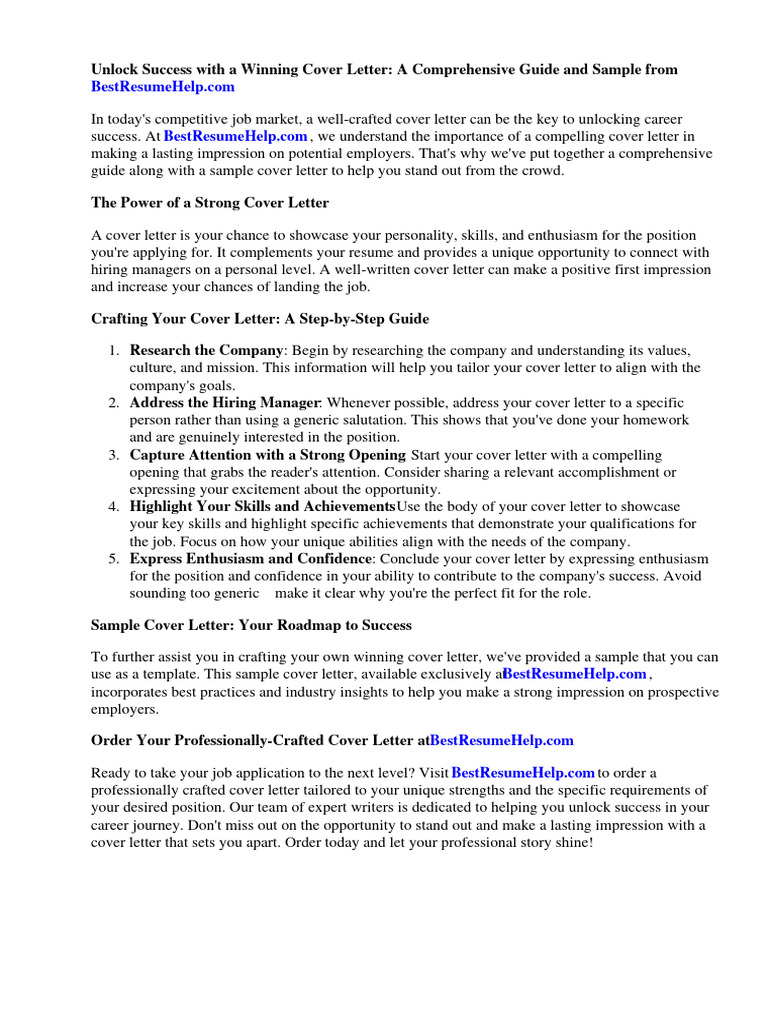 Cover Letter Sample College Student | Download Free PDF | Résumé