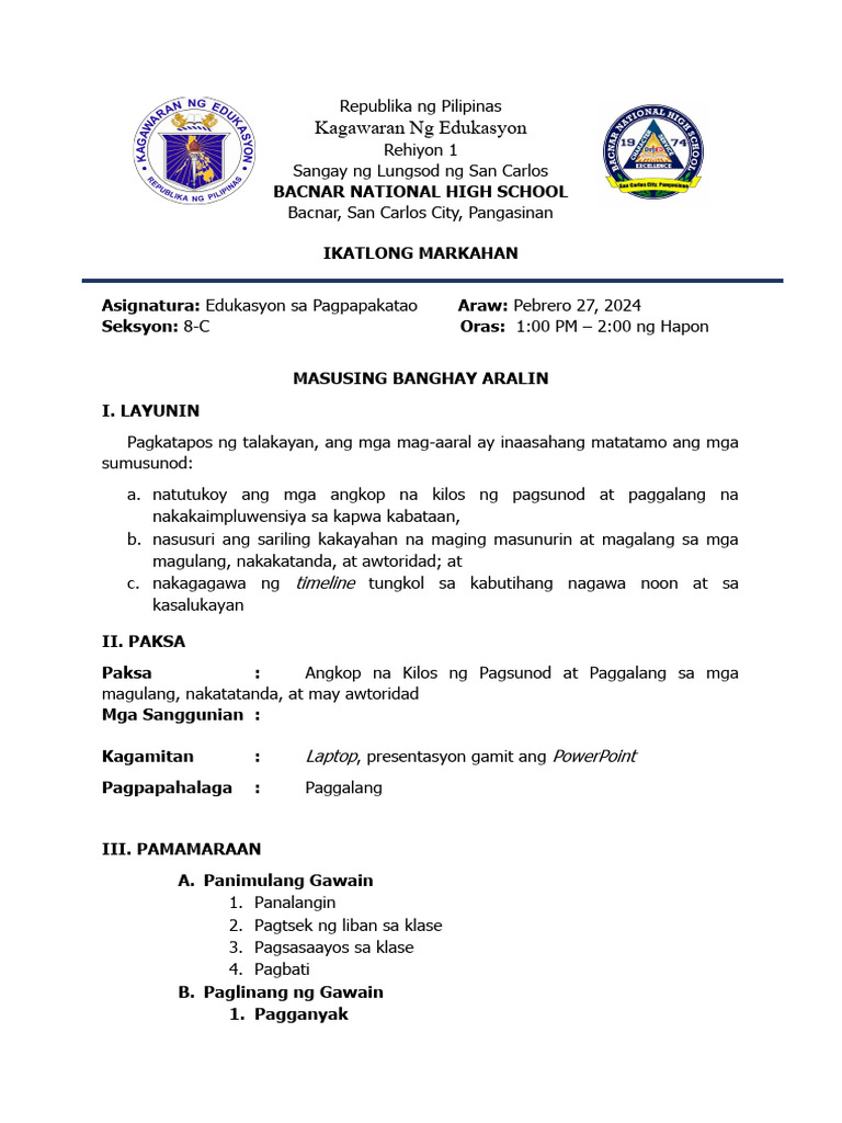 Esp8-Week 4 SDLP | PDF
