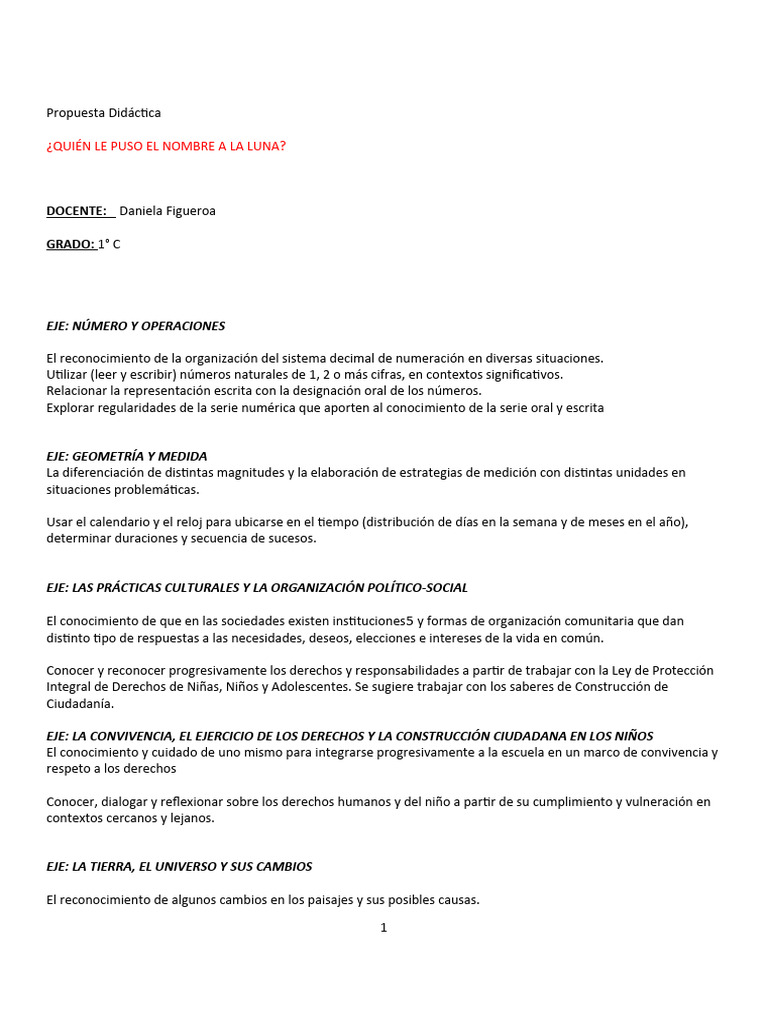 Secuencia 1° Grado QUIÉN LE PUSO NOMBRE A LA LUNA | PDF | Poesía | Cielo