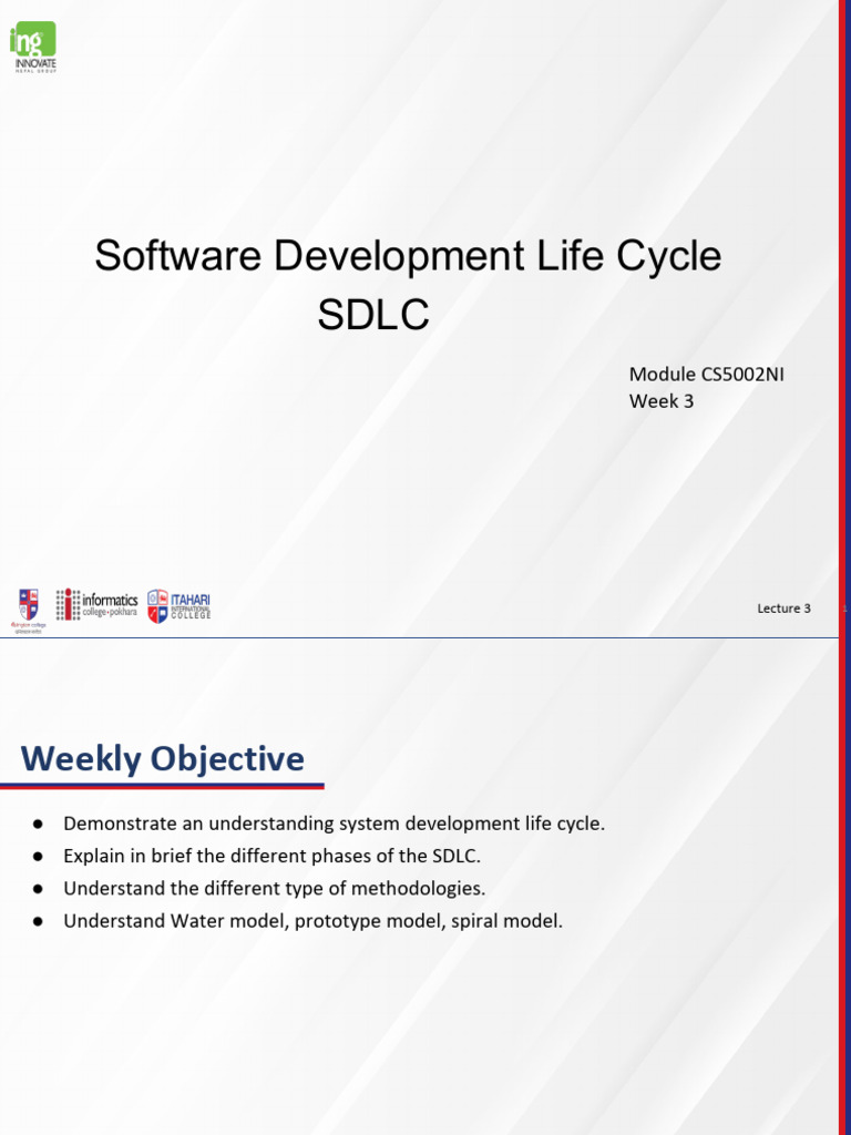 CS5002NI WK03 L SDLCMethodologies 93444 | PDF | Software Development Process | Computing