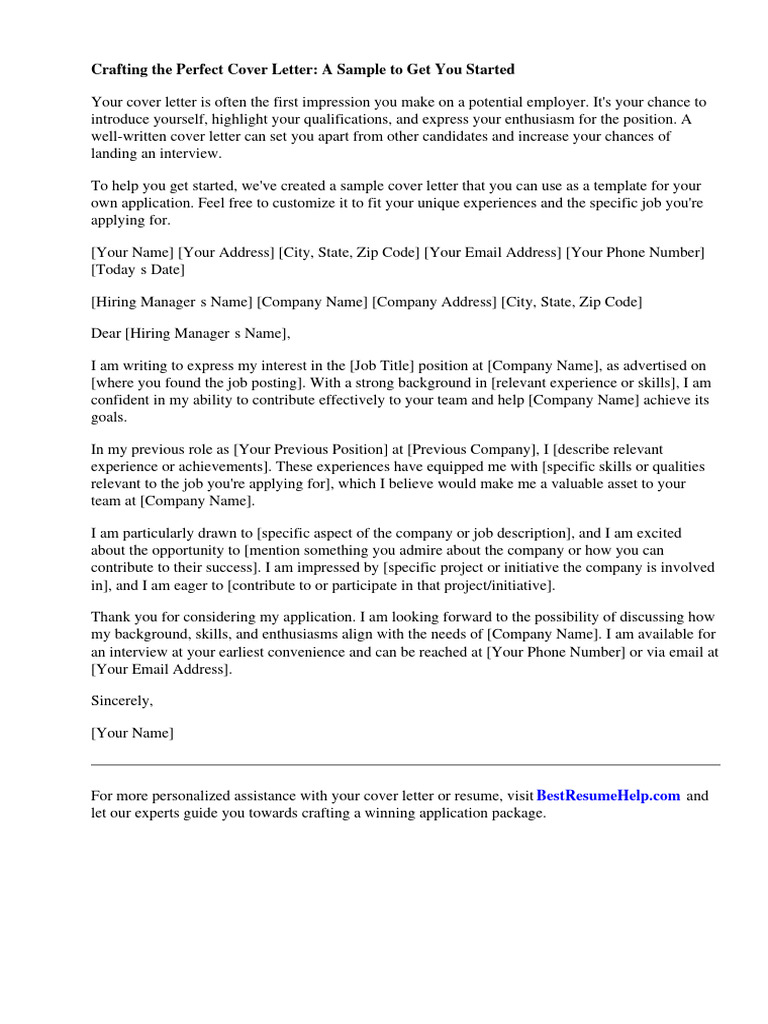 Cover Letter Sample For Resume For It Professional | PDF | Résumé ...