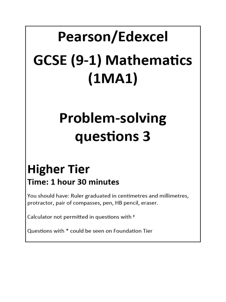 Higher Problem Solving Questions Maths | PDF | Mathematics | Euclidean Geometry