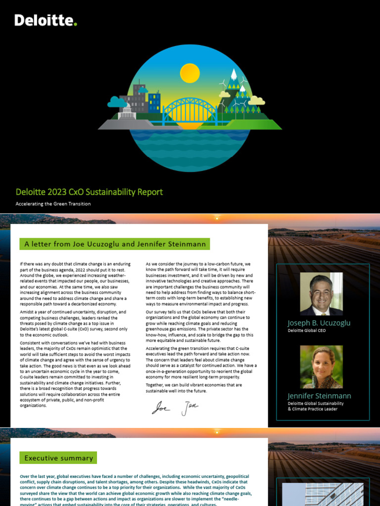 Deloitte 2023 CxO Sustainability Insights | PDF | Sustainability ...