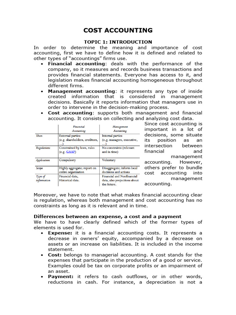 Cost Accounting Notes | Download Free PDF | Cost Accounting | Gross Margin
