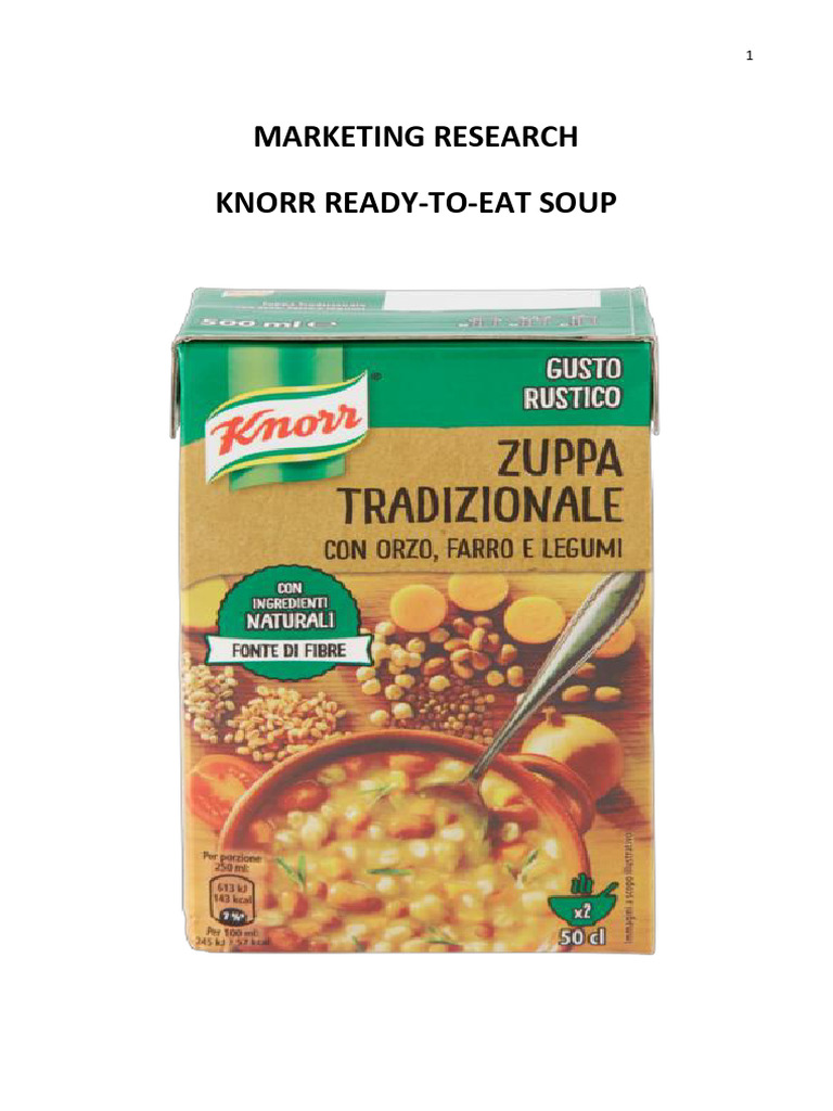 Esempio 30a - Knorr Marketing Research Adev | PDF | Brand | Convenience Food
