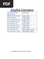 Periods of British Literature | PDF | English Literature | Gothic Fiction