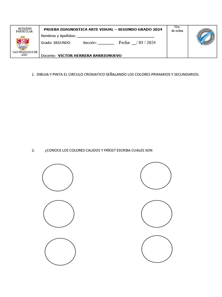 Prueba Diagnostica 2DO 2024 | PDF