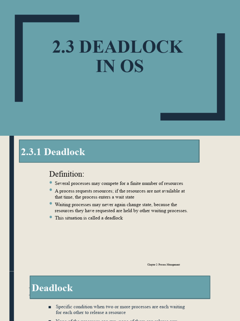 Understanding Deadlock in Operating Systems | PDF | Process (Computing) | Computer Programming