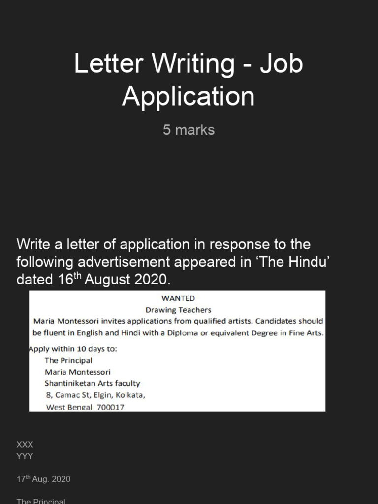Job Application - Letter Writing | PDF | Qualifications