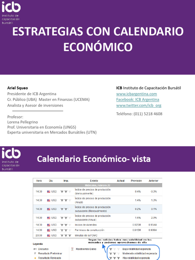 Estrategias de Inversión con Calendario Económico | PDF | Comerciante ...