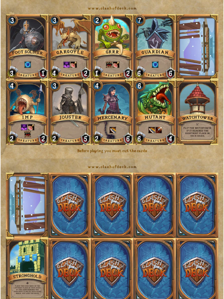 Print and Play - Clash of Deck | PDF