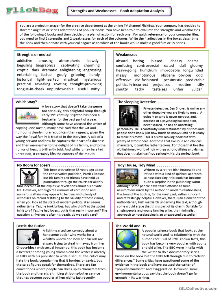 Book Adjectives and Adaptation Debate | PDF