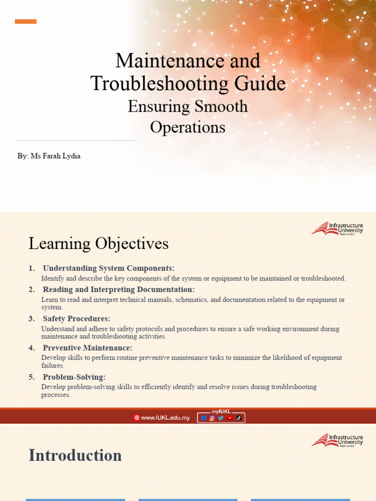 Maintenance & Troubleshooting | PDF | Troubleshooting | Systems Engineering