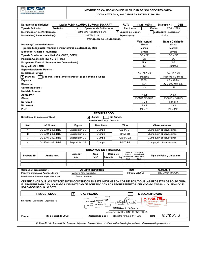 3G (A-36) Smaw WPQ (7) - 240315 - 170538 | PDF | Construcción | Soldadura