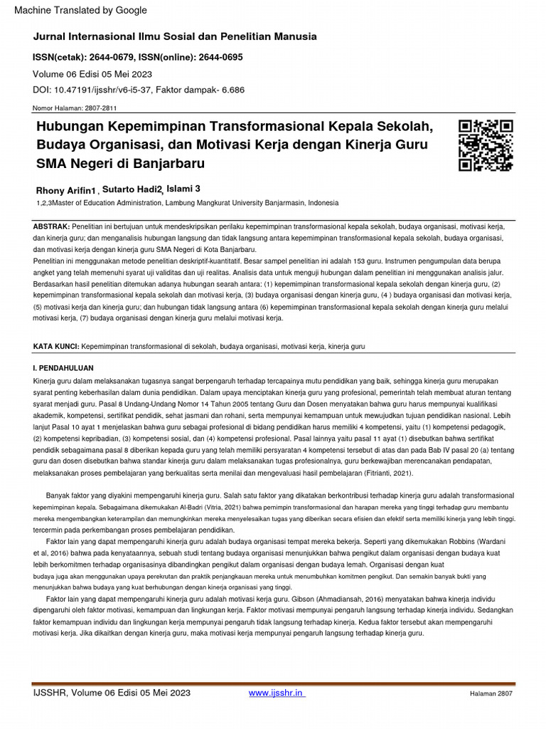 Kinerja Guru dan Kepemimpinan Sekolah | PDF | Karier & Perkembangan | Pengembangan Diri