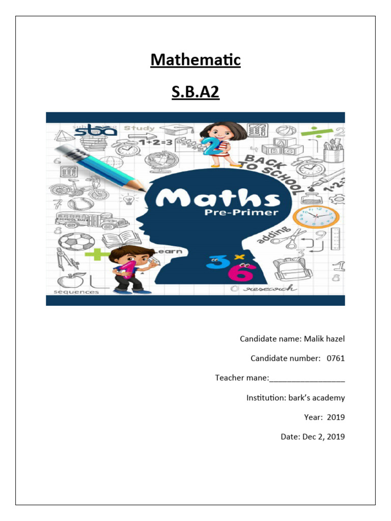 Math Sba | PDF | Sampling (Statistics) | Methodology