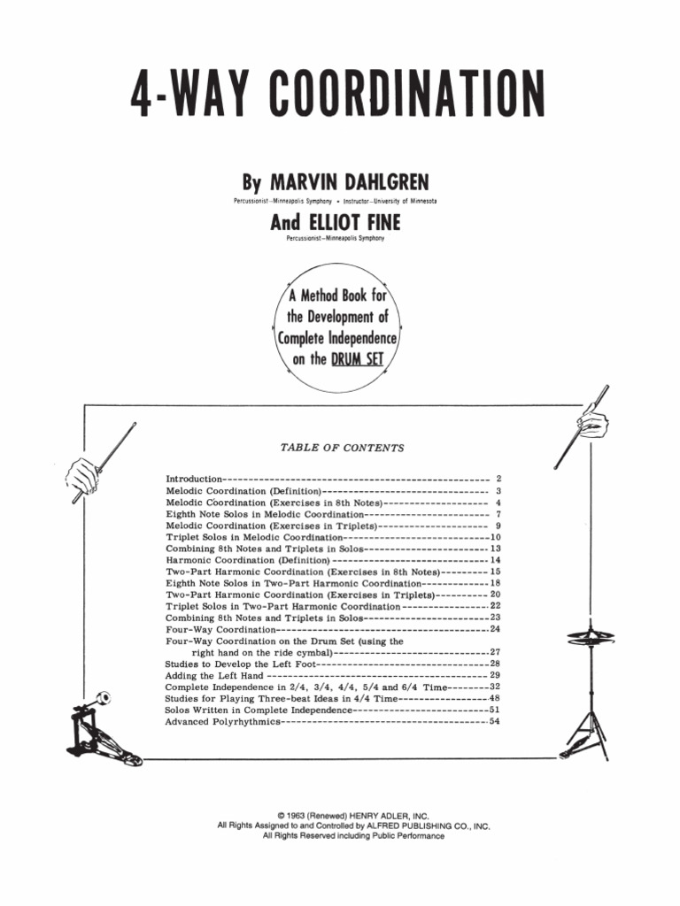 Dahlgren 4 Way Coordination SAMPLE | PDF | Drum Kit | Musicology