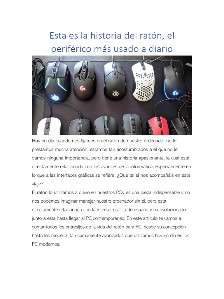 La Historia Del Ratón | PDF | Interfaces gráficas de usuario | Apple Inc.
