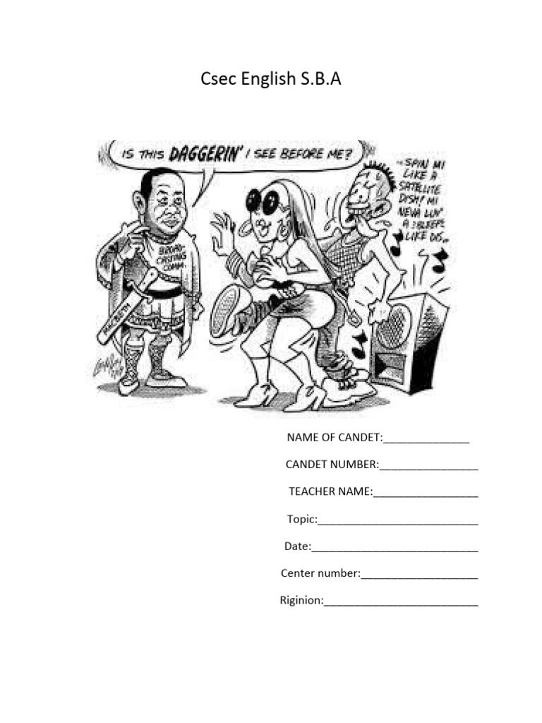 Csec English Sba Pdf Violence