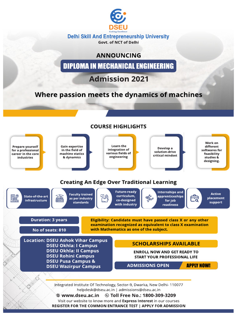 Diploma MechanicalEngg Brochure | PDF