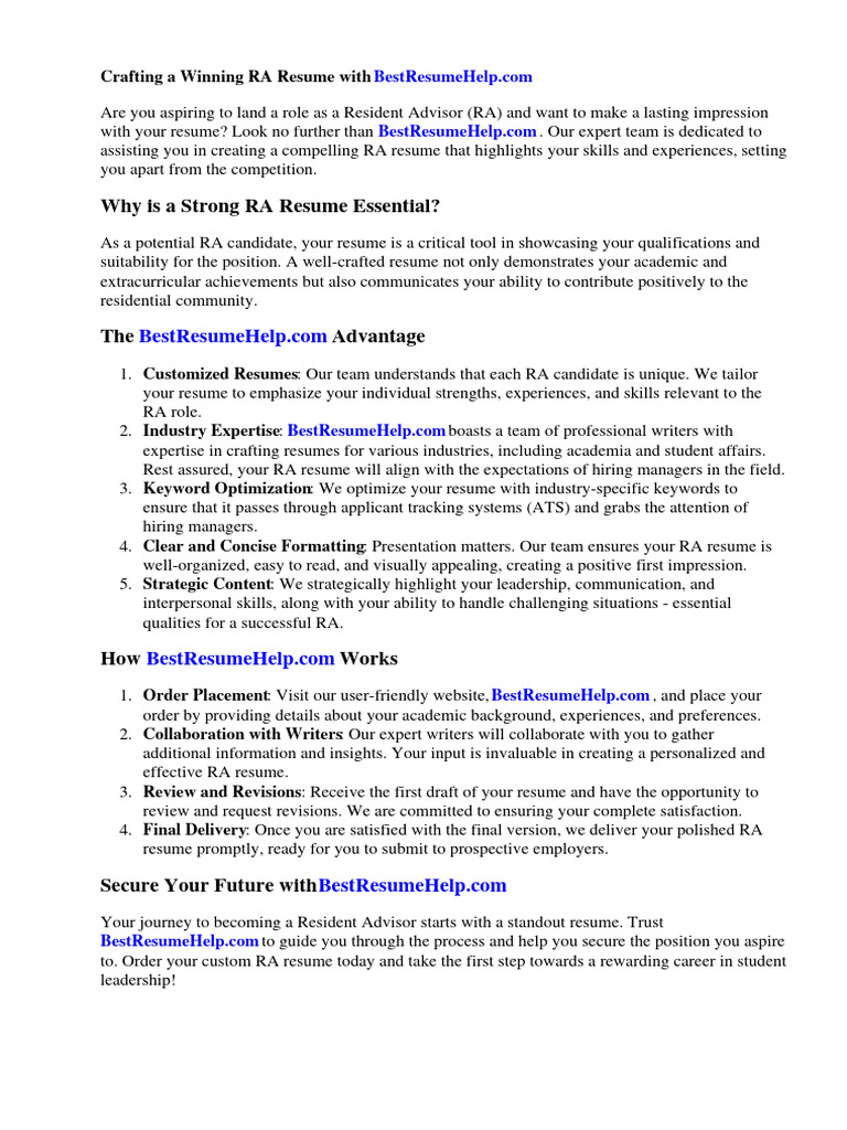 Ra Resume | PDF | Résumé | Expert