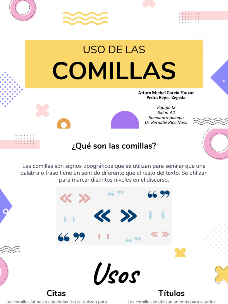 Uso adecuado de las comillas | PDF | Comillas | Lingüística