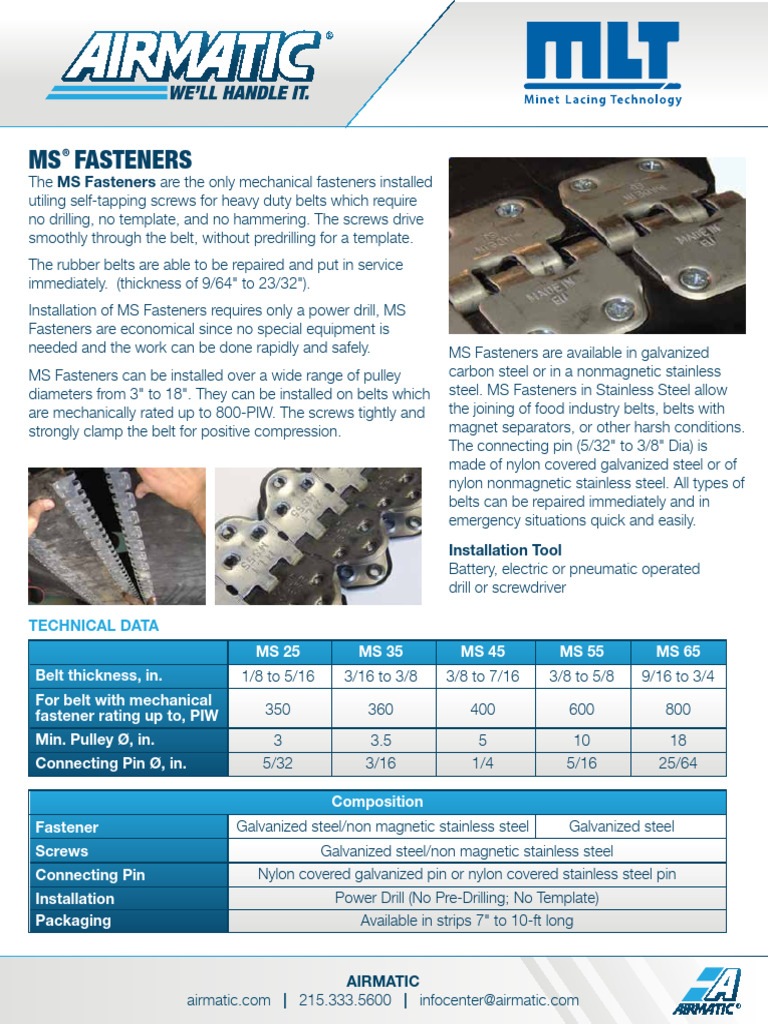 MLT Ms Fasteners 2019 Small | PDF | Drill | Screw
