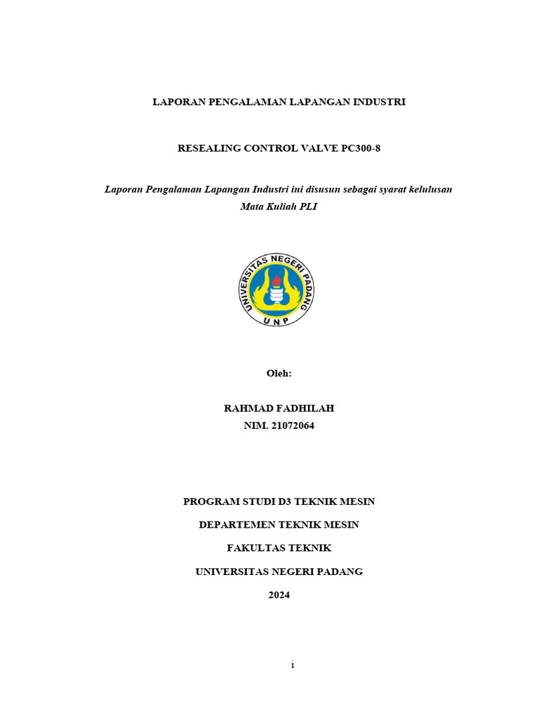 Laporan Pli Fadhil FIX | PDF