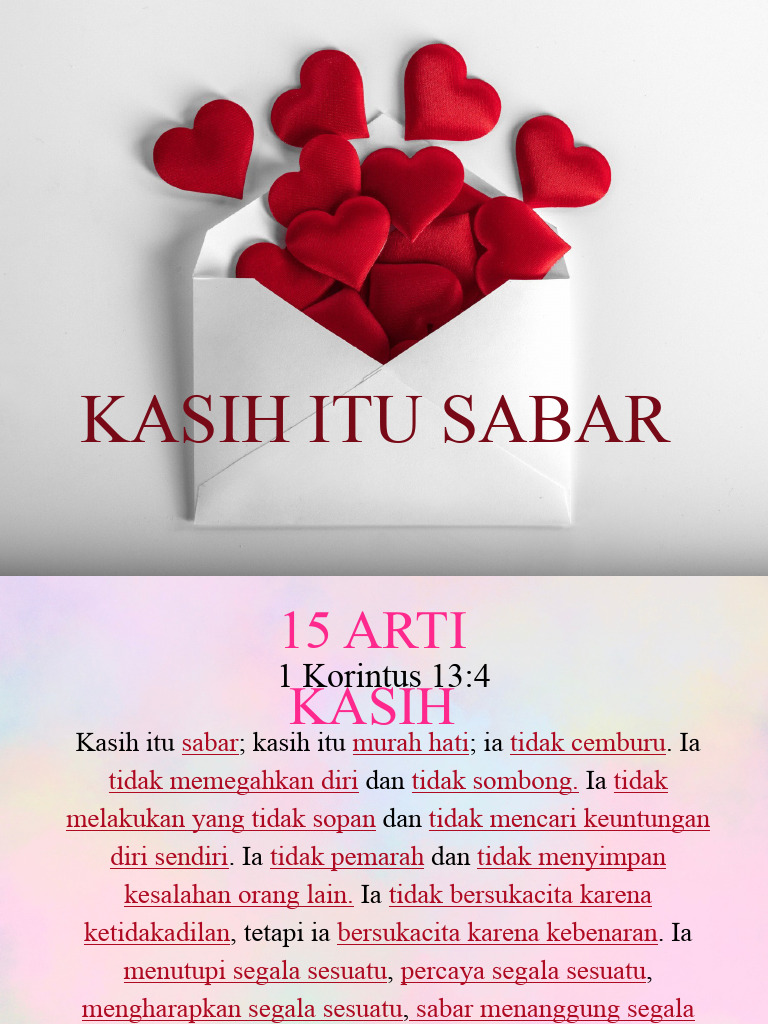 Kasih Itu Sabar | PDF
