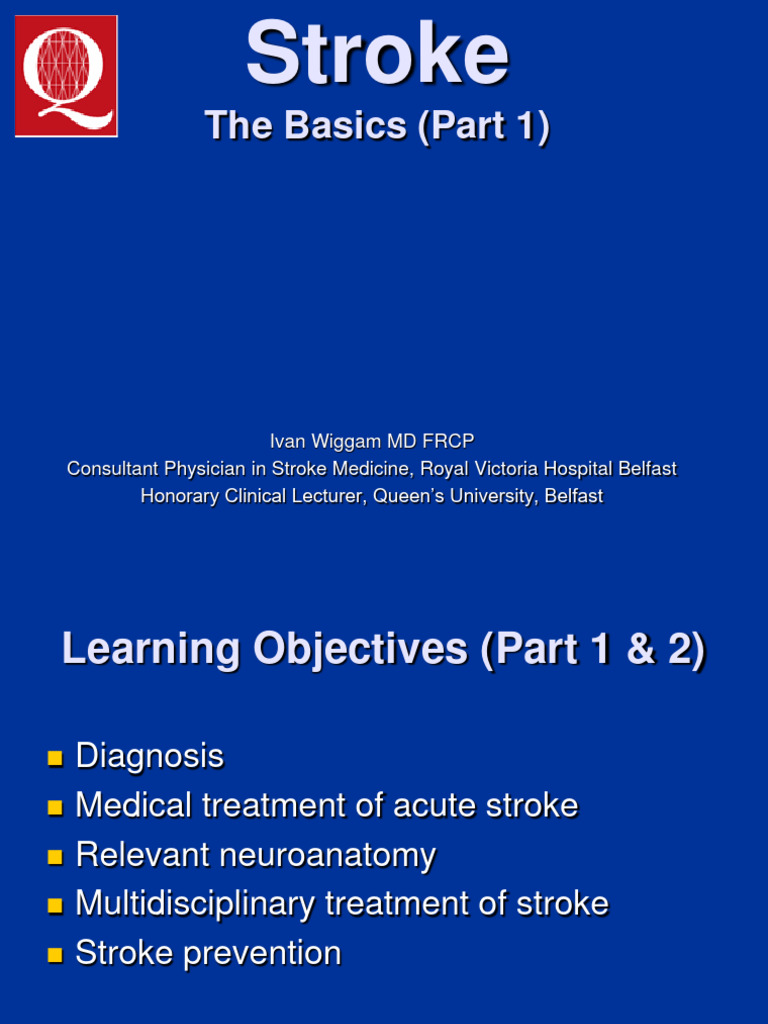 Stroke [the Basics] Part 1 2023 | PDF | Stroke | Clinical Medicine
