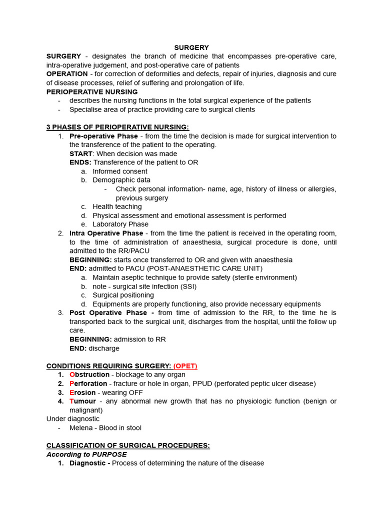 Surgery | PDF | Surgery | Medical Specialties