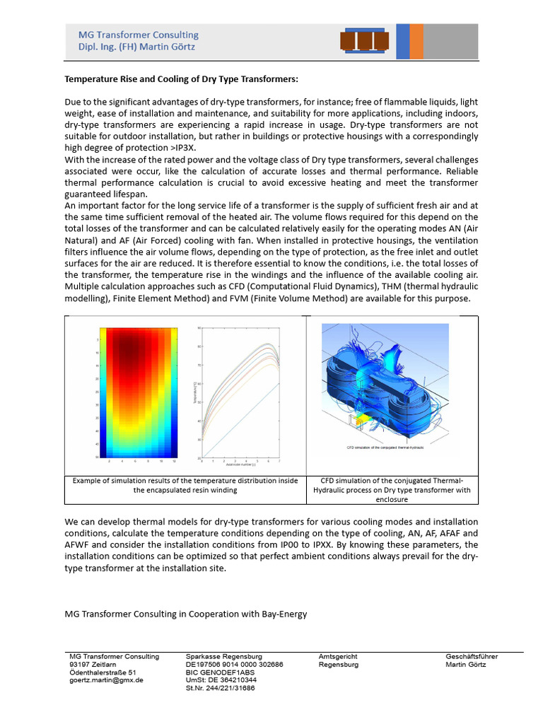 Example For A Dry Type Thermal Simulation | PDF | Transformer ...
