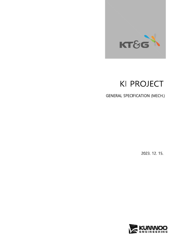 KT&G Indonesia Project - Mechanical General Specification | PDF