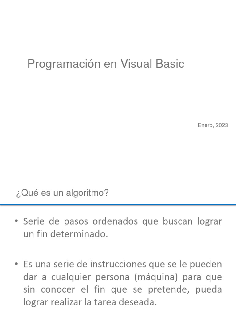 Presentación - Programación VB | PDF | Macro (informática) | Microsoft ...