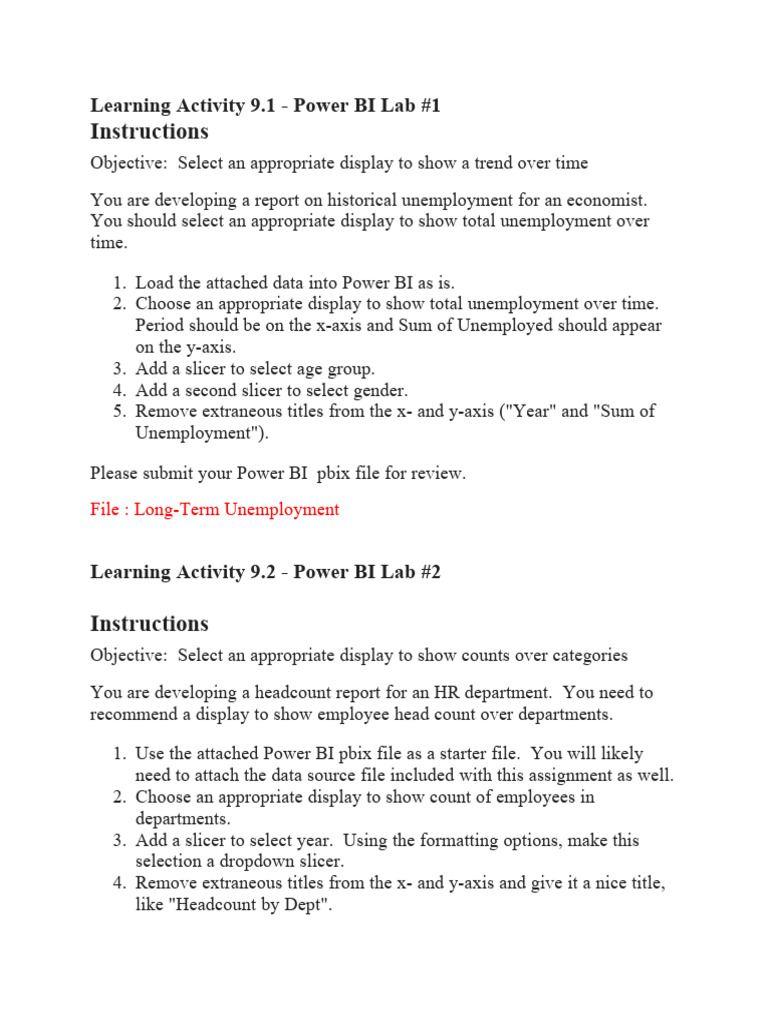 Power BI Labs Requiremnts | PDF | Computing