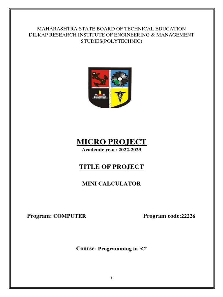 PIC MICRO PROJECT (Mini Calculator) | Download Free PDF | Computer Program | Programming