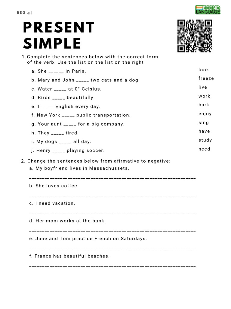 Present Simple | PDF