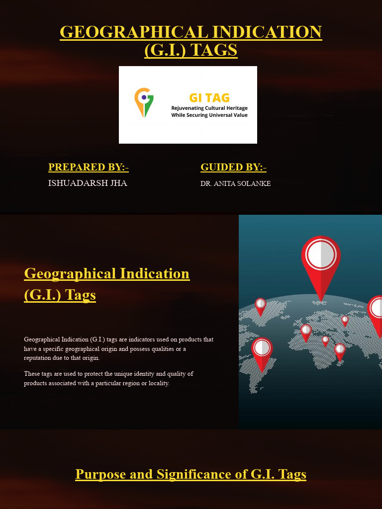 Geographical Indication Tags Guide | PDF | Economies