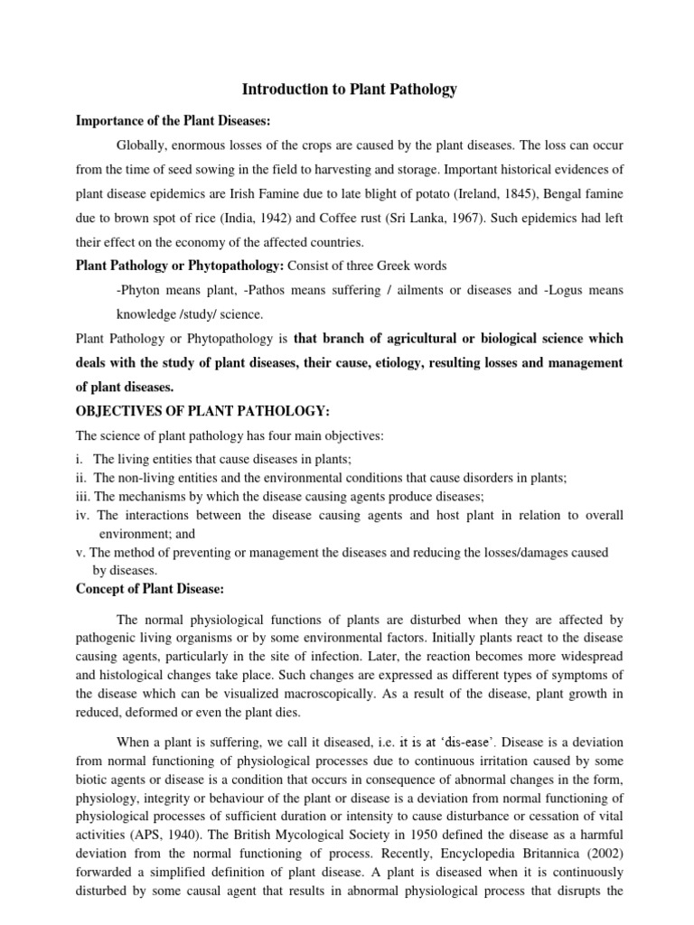 Pl.patho 1.1 Theory Note | PDF | Plant Pathology | Virus