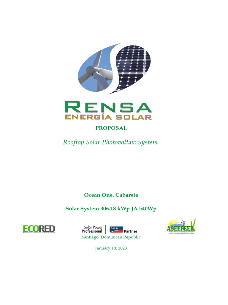 Ocean One Rooftop Solar Proposal | PDF | Solar Power | Photovoltaics