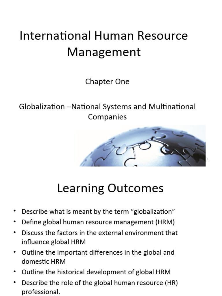 Topic 1-Globalization | PDF | Human Resource Management | Globalization