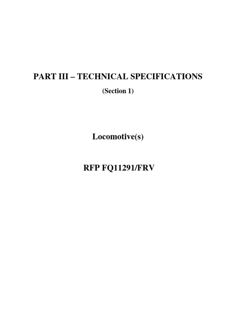 WMATA - Spec - Locomotive(s) | PDF | Strength Of Materials | Structural ...