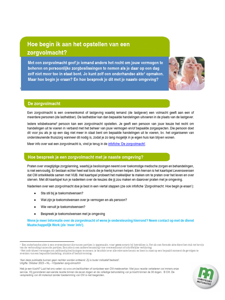 Zorgvolmacht-handleiding-sjabloon | PDF