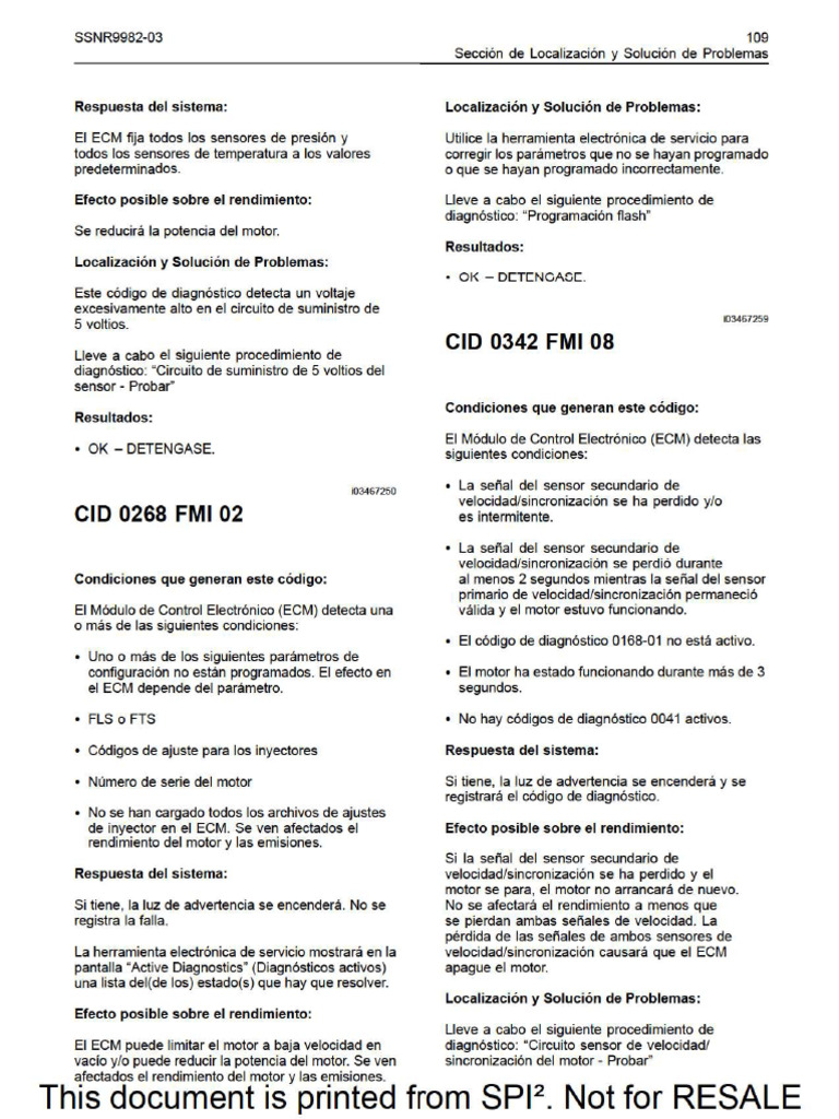 Código de Falla SPN FMI | PDF